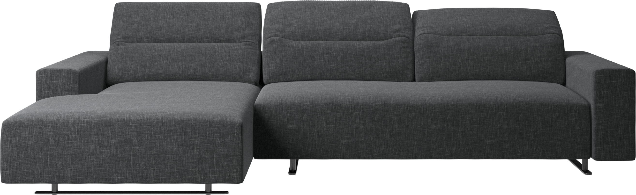 Hampton sofa with adjustable back and resting unit left side, storage right side | BoConcept